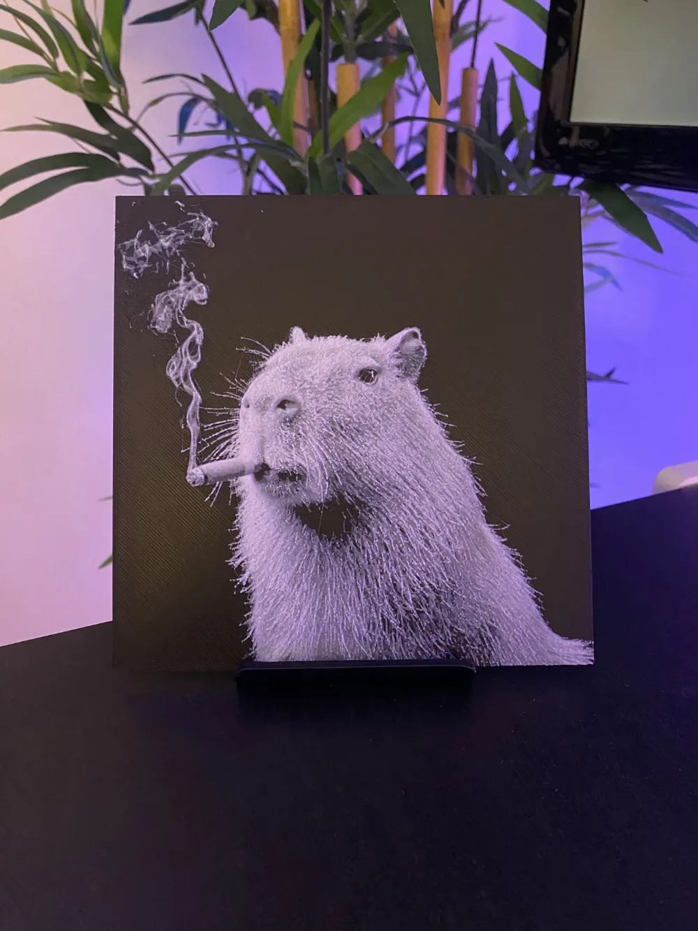 Capybara smoking a cigar Hueforge by Eazzz - MakerWorld