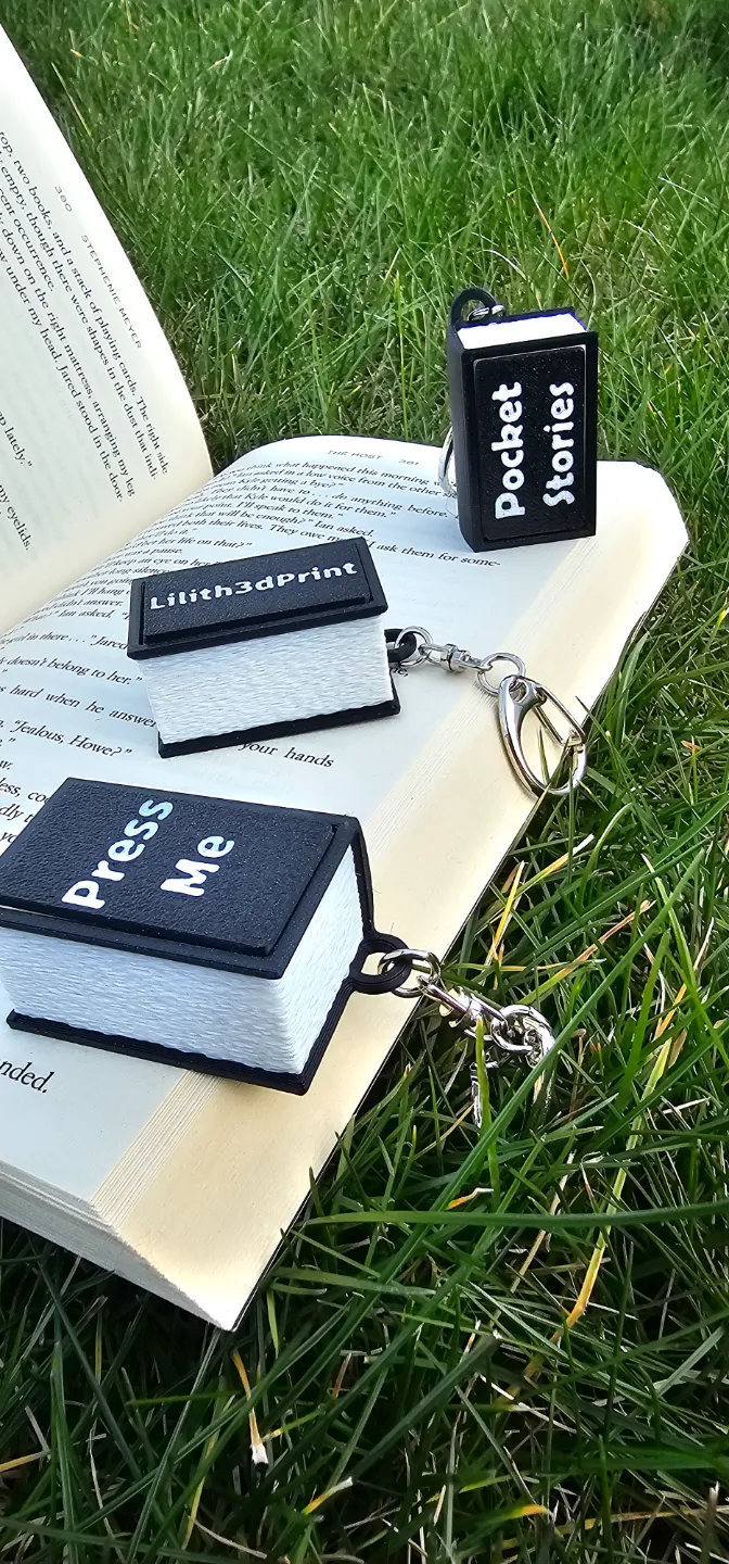 Book Clicker Keychain - Free 3D Print Model - MakerWorld