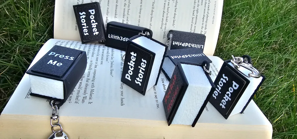 Book Clicker Keychain - Free 3D Print Model - MakerWorld