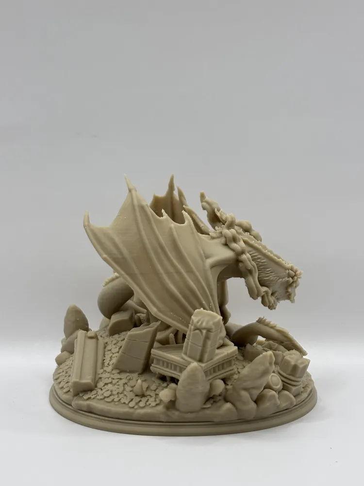 Dragon Guardian of the Treasure Hoard - Free 3D Print Model - MakerWorld