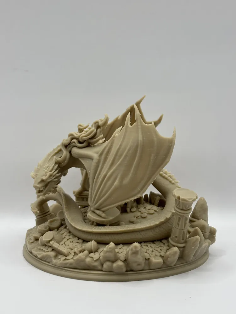 Dragon Guardian of the Treasure Hoard - Free 3D Print Model - MakerWorld