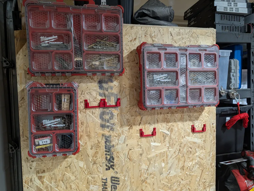 Milwaukee Packout wall mount cleat - Low Profile - Free 3D Print Model ...