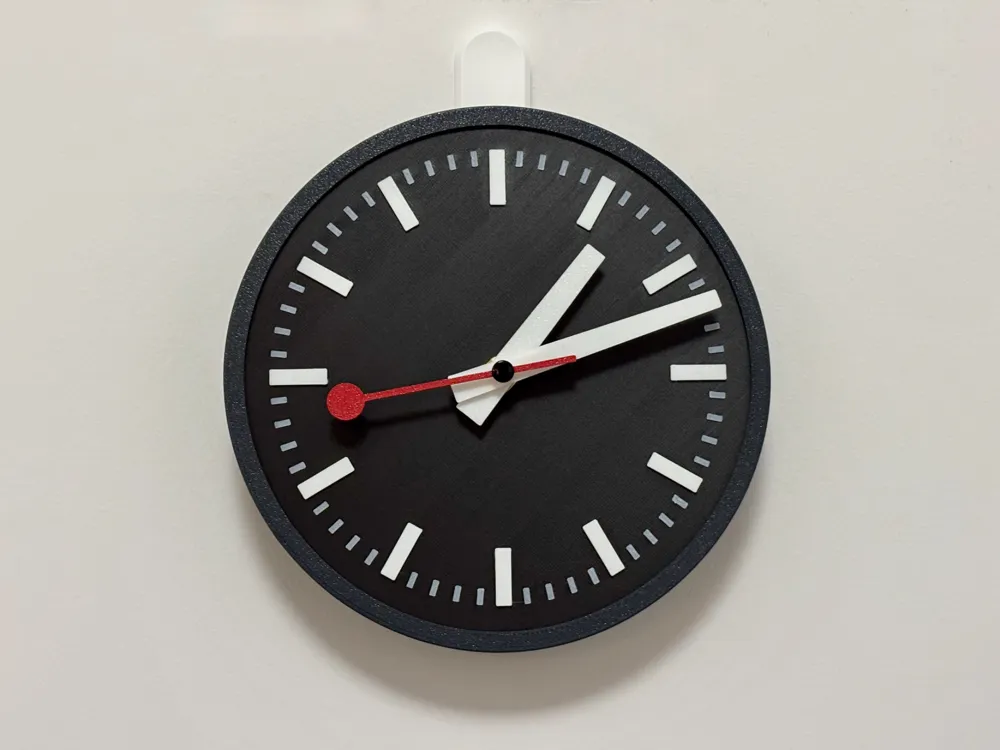 Swiss Railway Wall Clock - Components Kit 011 - Free 3D Print Model ...