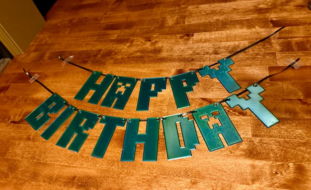 Block Letter Birthday Banner 4" Letters w/holes by WhimsyWanderDesign ...