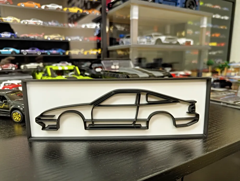 Nissan 240SX S13 Hatchback Line Art Display by riverbed - MakerWorld