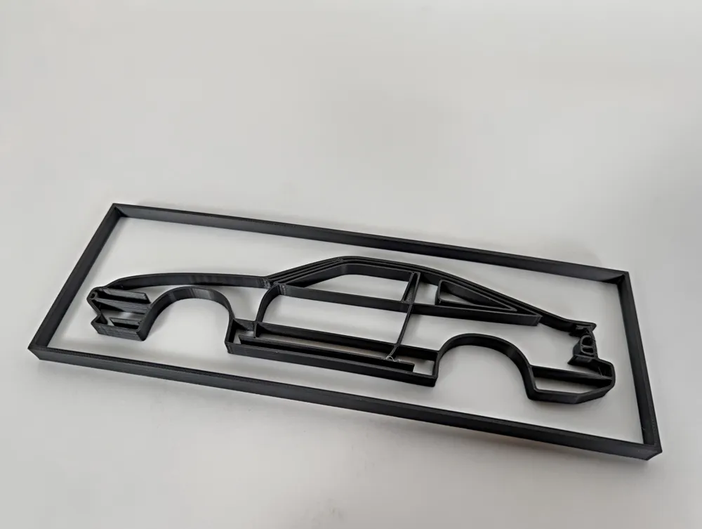 Nissan 240SX S13 Hatchback Line Art Display by riverbed - MakerWorld