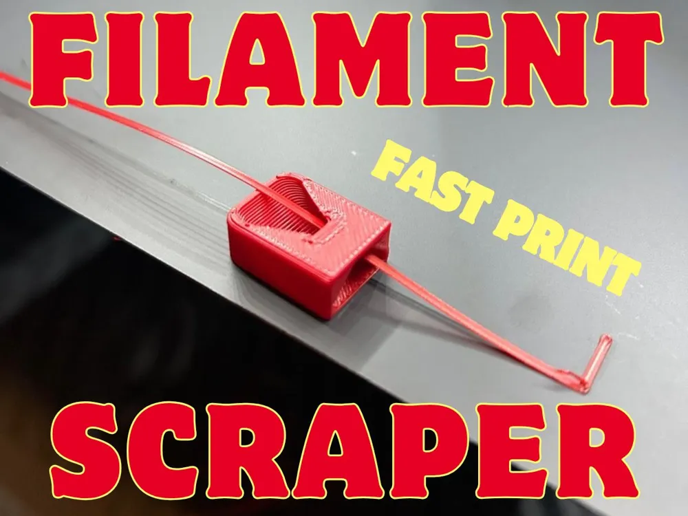 Little filament scraper *fast print* by -->3D CREATIONS