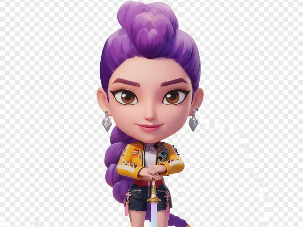 k pop 恶魔猎人 Rumi 来自 3D PSR MakerWorld：免费下载 3D 模型