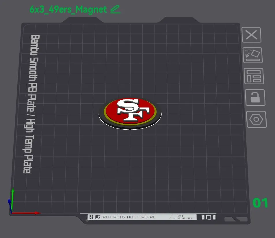 San Francisco 49ers - Embossed Fridge Magnet by svenson3D MakerWorld ...