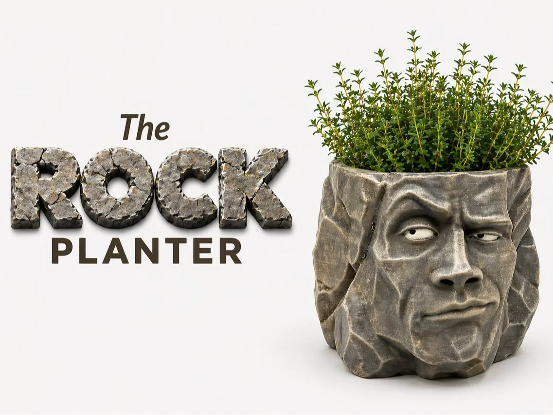 The Rock Planter - Free 3D Print Model - MakerWorld