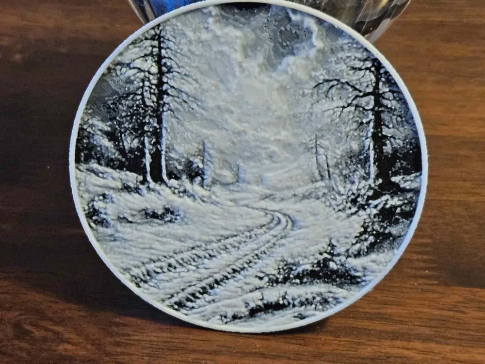 Winter Landscape Coaster by Yandalf - MakerWorld