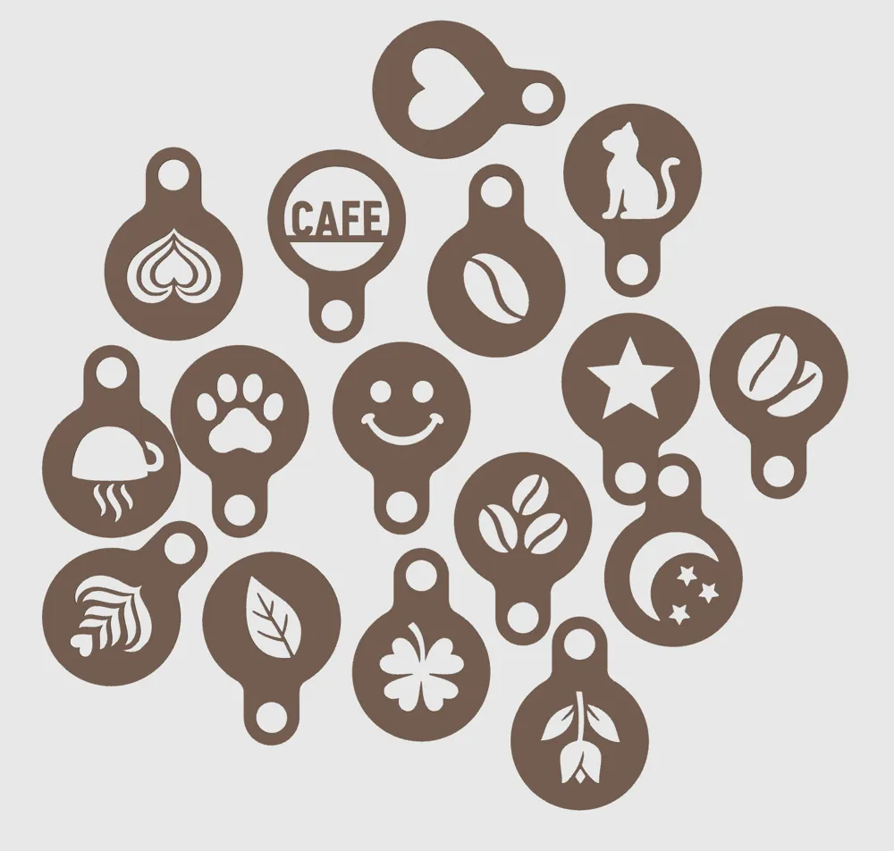 Coffee/ Drinks Stencils - Free 3D Print Model - MakerWorld
