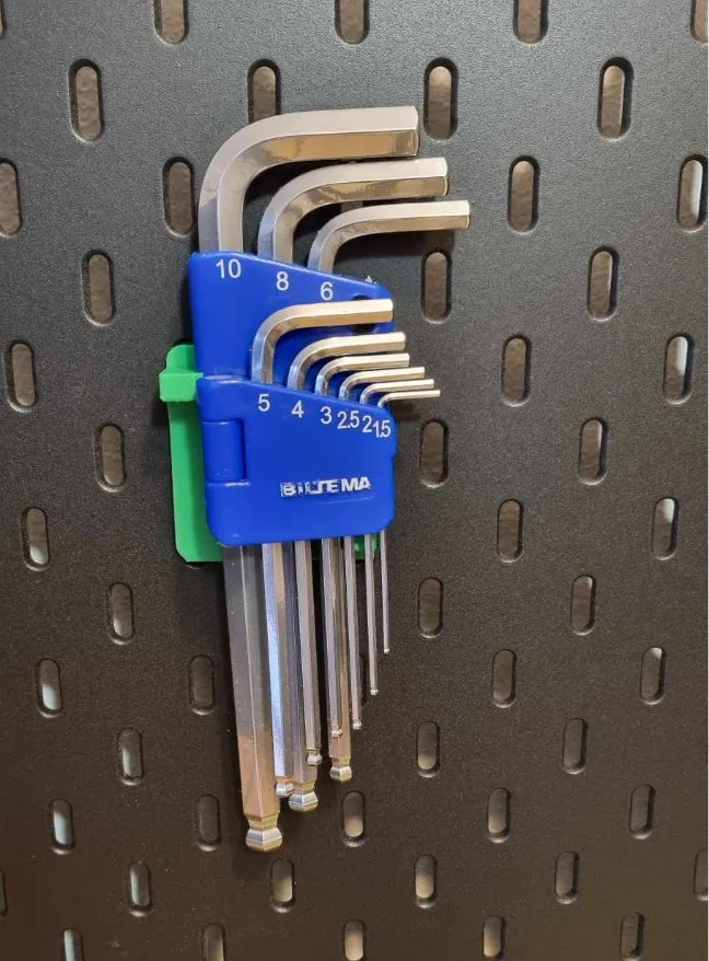 Allen Key Organizer for Ikea's Skådis Pegboard by Zoderberg - MakerWorld
