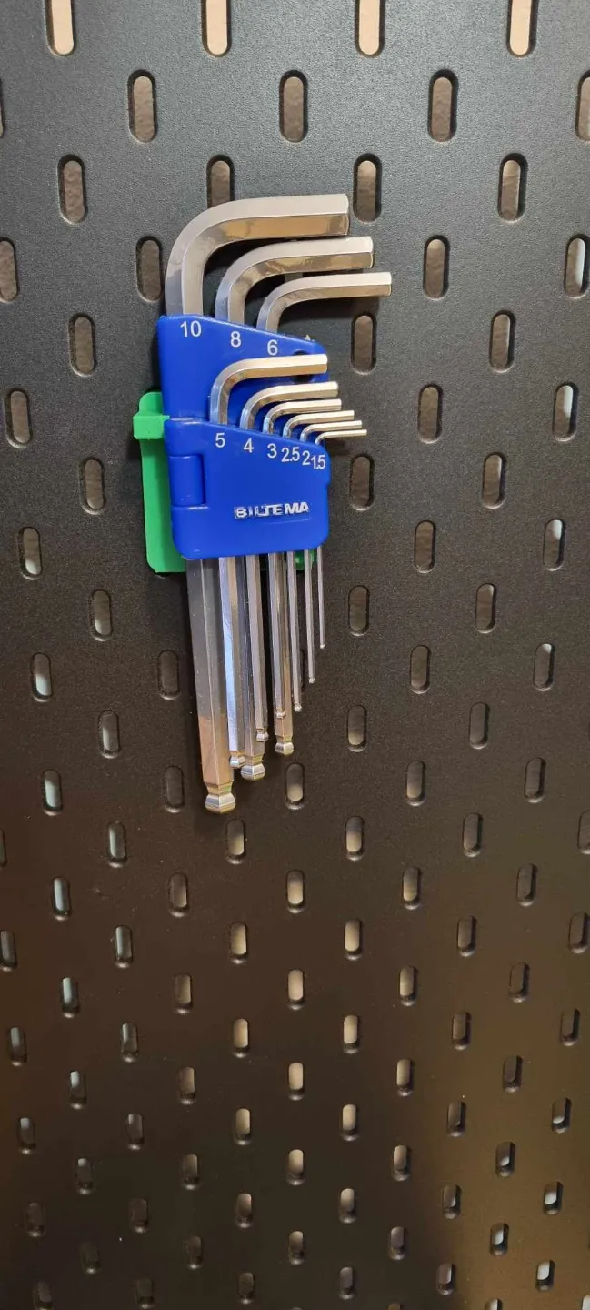 Allen Key Organizer for Ikea's Skådis Pegboard by Zoderberg - MakerWorld
