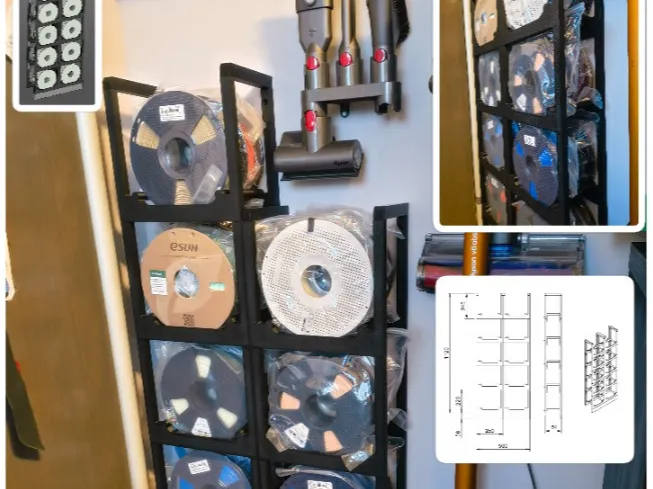 Filament Shelf Narrow Modular Infinity Shelf - Free 3D Print Model ...