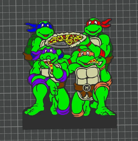 TMNT Stand by Contrive3D MakerWorld: Download Free 3D Models