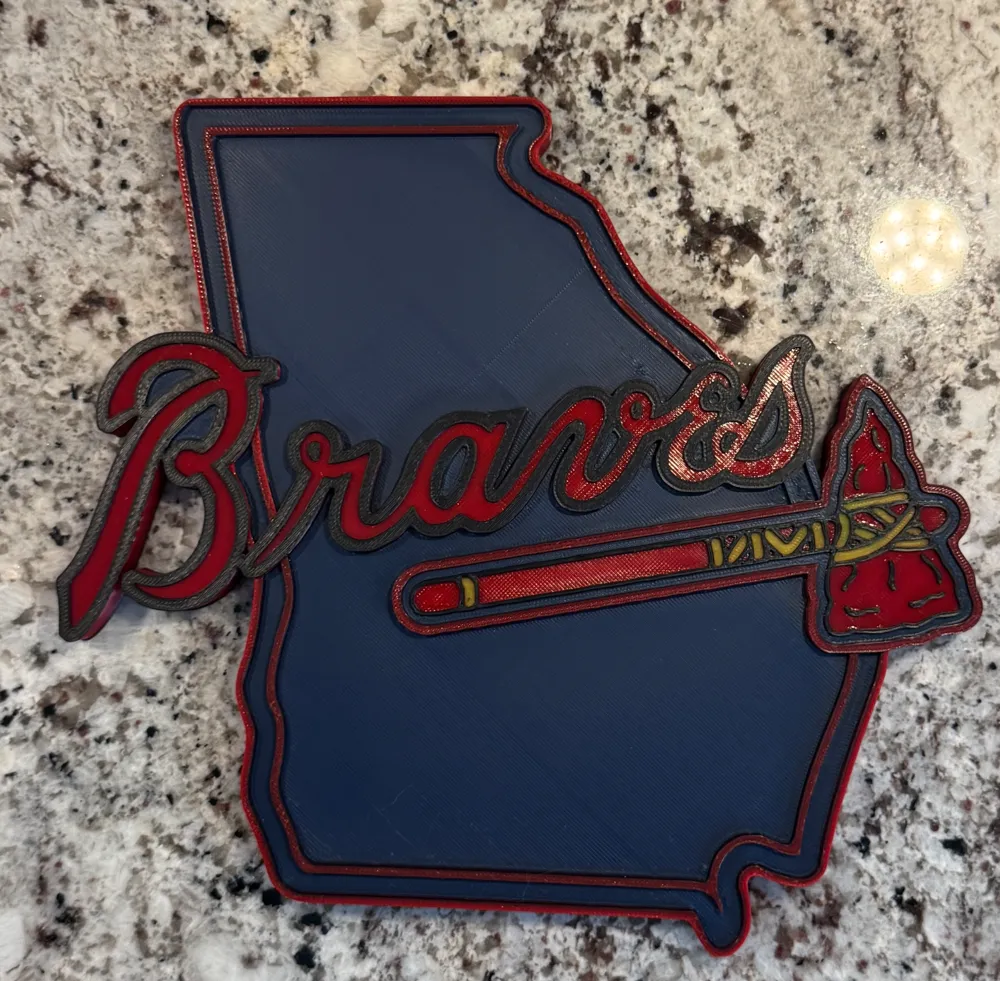 Custom Atlanta Braves 3D Plaque by SSC4012 - MakerWorld