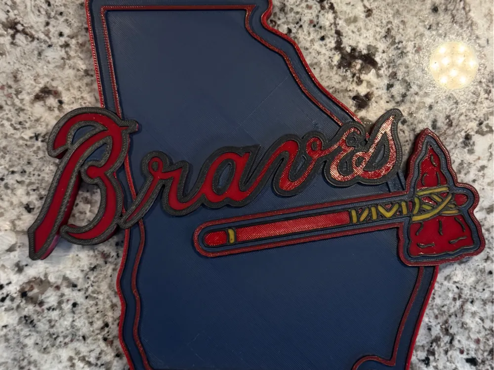 Custom Atlanta Braves 3D Plaque by SSC4012 MakerWorld: Download Free 3D ...