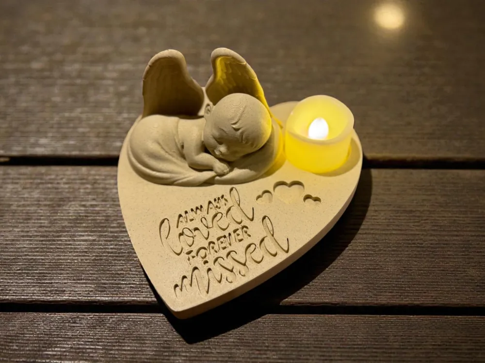 Angel Baby Memorial Always Loved Forever Missed - Free 3D Print Model ...