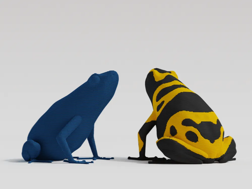 Dart Frog // MultiColor D. Leucomelas figure - MakerWorld 3D Model | 3Drop