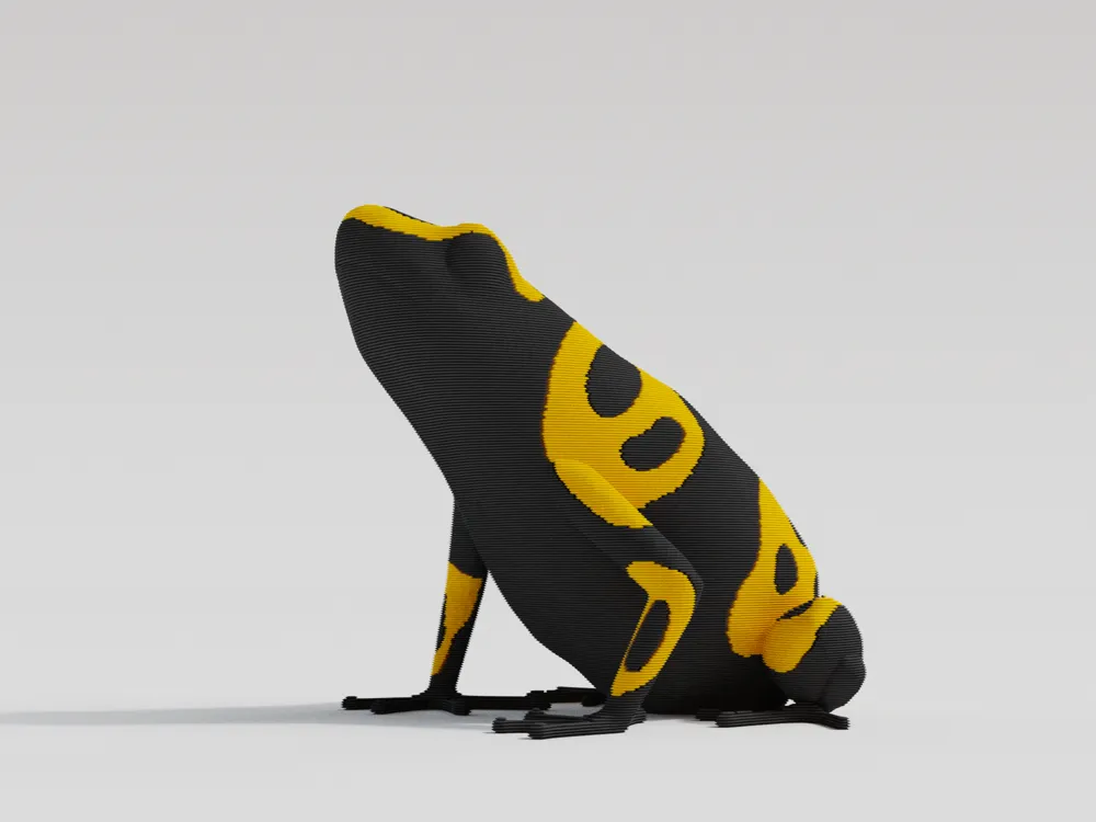 Dart Frog // MultiColor D. Leucomelas figure - MakerWorld 3D Model | 3Drop