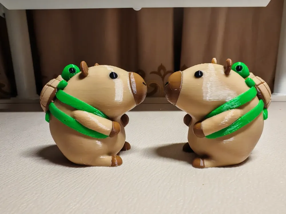 Best friend Capybara, homophone "oyster turtle honey", turtle - Free 3D ...