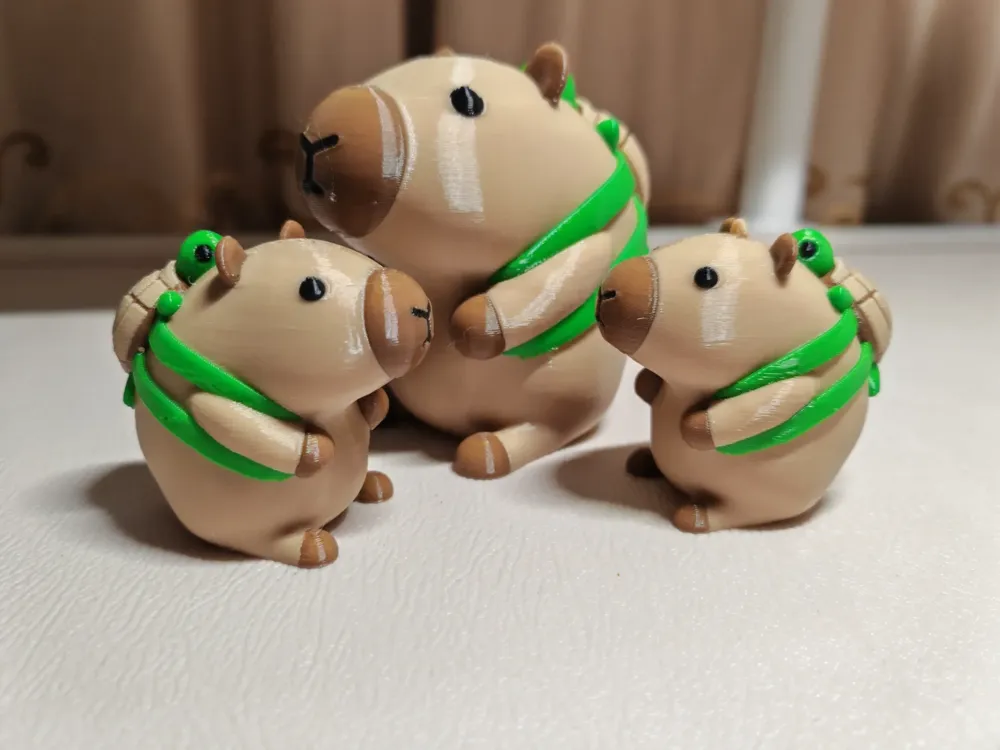 Best friend Capybara, homophone "oyster turtle honey", turtle - Free 3D ...