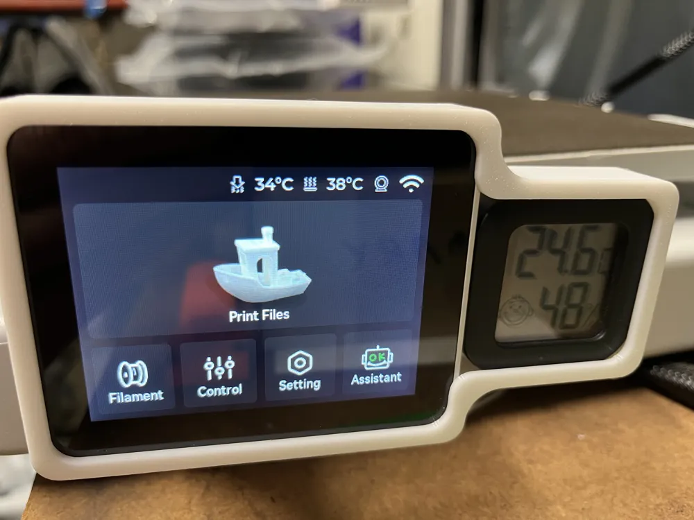 Bambu Lab A1 Thermometer & Hygrometer Mount - Free 3D Print Model - MakerWorld