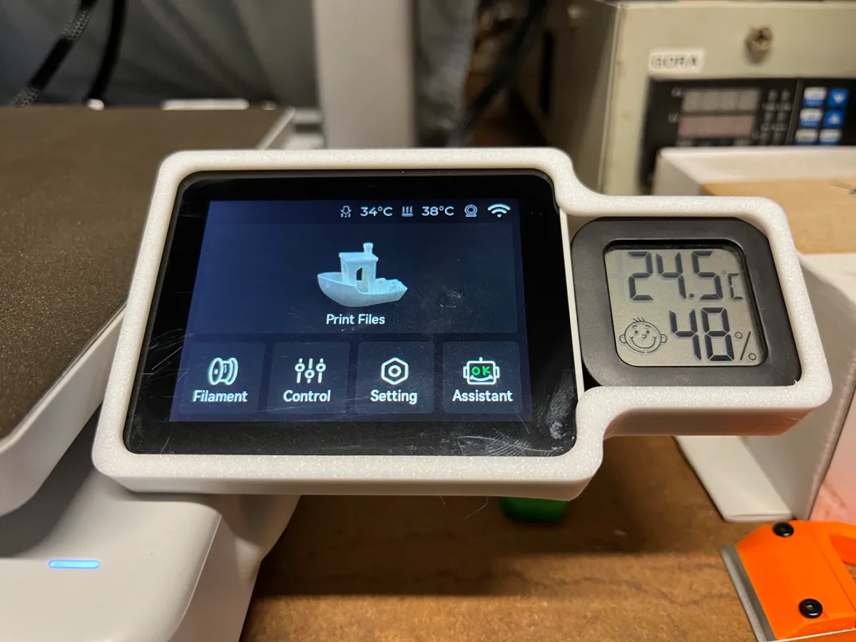 Bambu Lab A1 Thermometer & Hygrometer Mount - Free 3D Print Model - MakerWorld