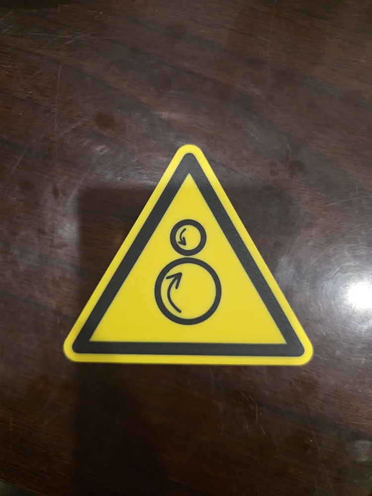 Counter-rotating Rollers Sign W025 DIN EN ISO 7010 - Free 3D Print ...
