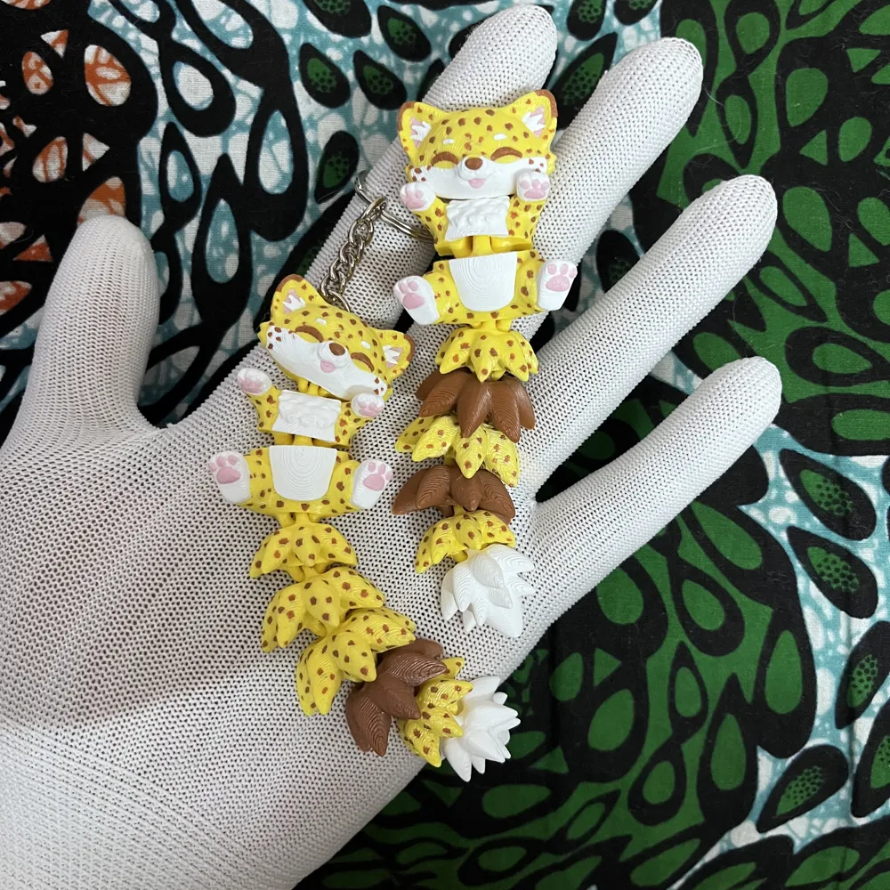 Cute Flexi Baby Cheetah Articulated Toy & Keychain - Free 3D Print ...