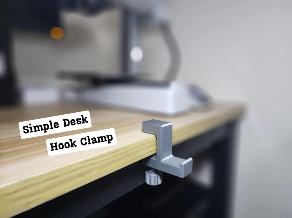 Simple Desk Hook Clamp by mondo - MakerWorld