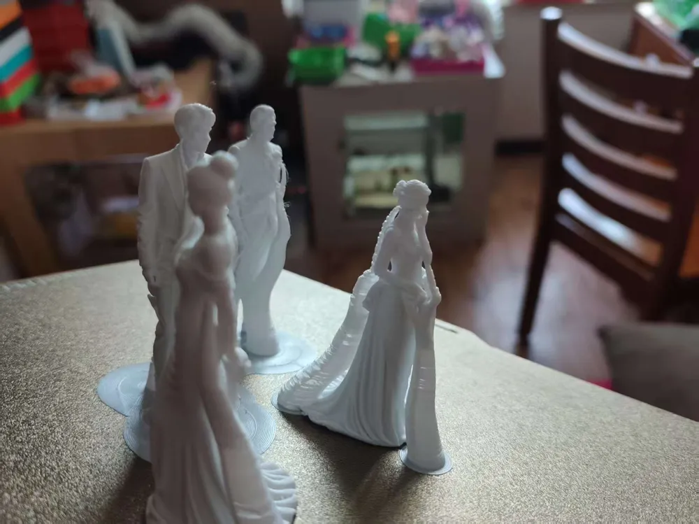 Wedding model, bride and groom - Free 3D Print Model - MakerWorld