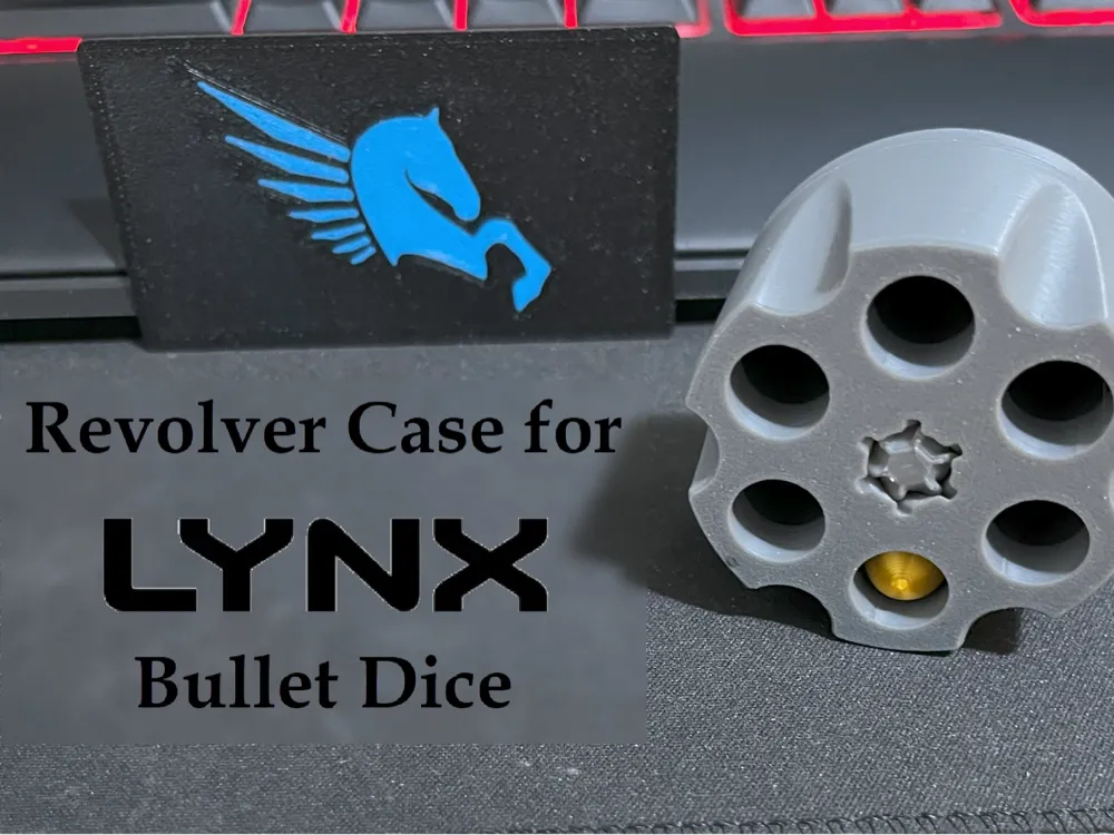 9mm (Lynx) Bullet Dice Revolver Case by Pegasus 3D Printing - MakerWorld