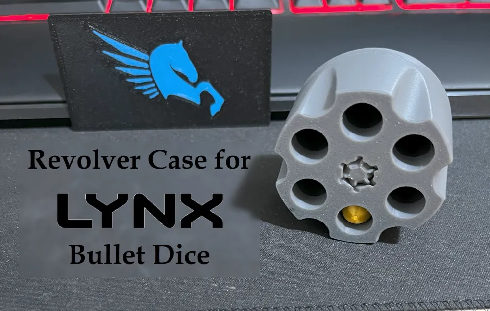 9mm (Lynx) Bullet Dice Revolver Case by Pegasus 3D Printing - MakerWorld