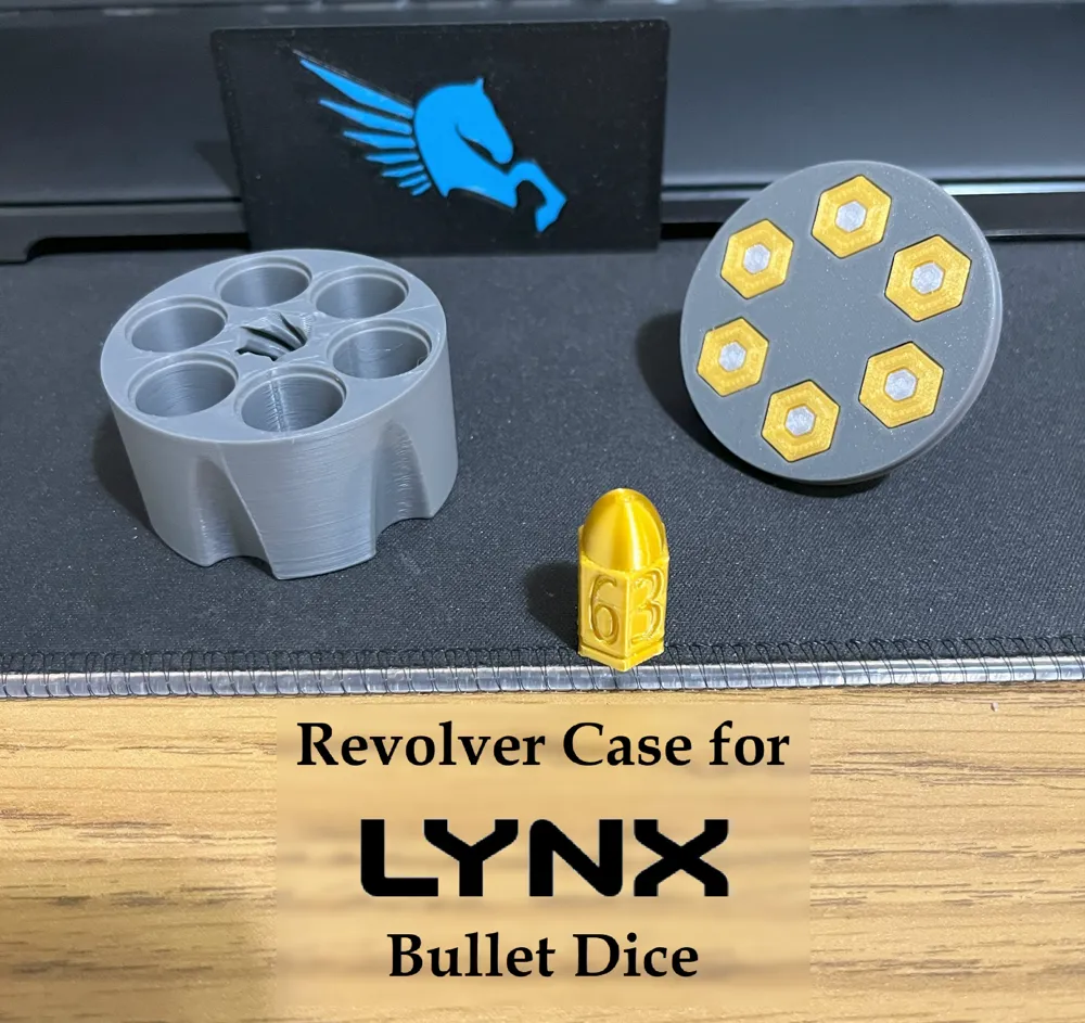 9mm (Lynx) Bullet Dice Revolver Case by Pegasus 3D Printing - MakerWorld