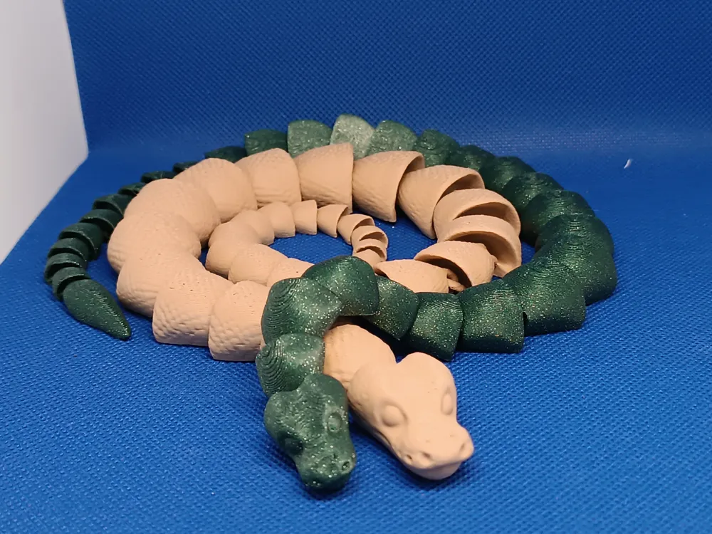 Flexi Python Snake 50cm long - Free 3D Print Model - MakerWorld