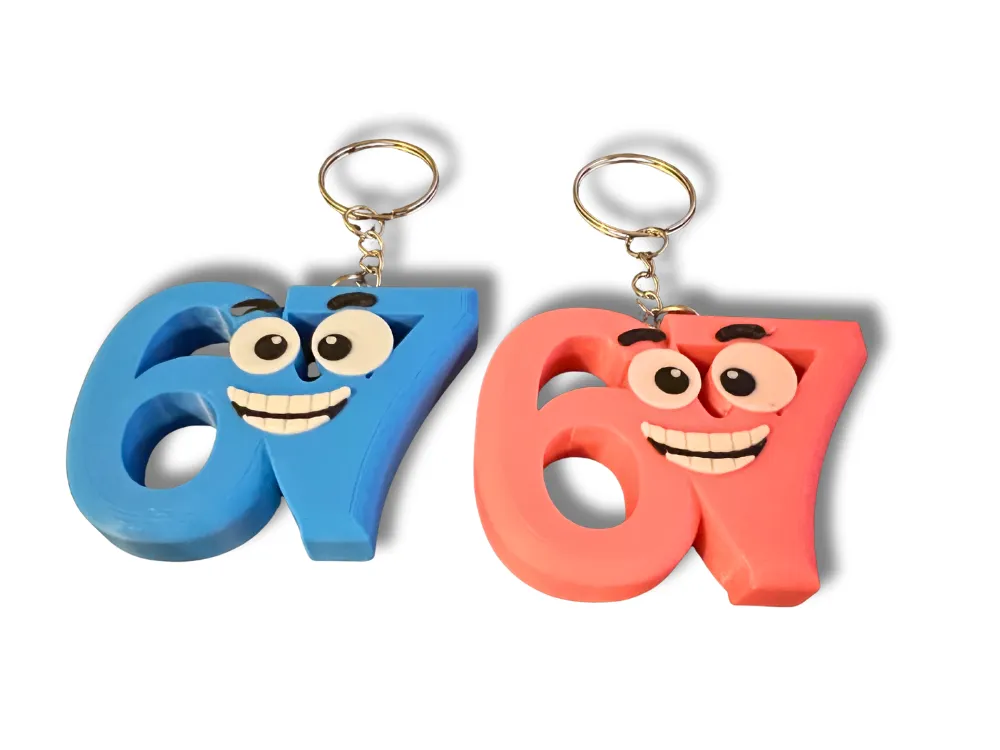 6 7 Viral Meme | Keychain 67 - Free 3D Print Model - MakerWorld