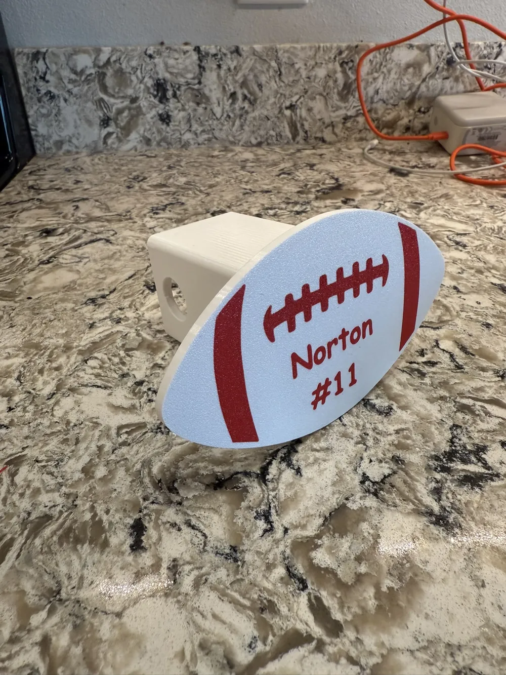 Football Hitch Cover by Bob MakerWorld: Download Free 3D Models