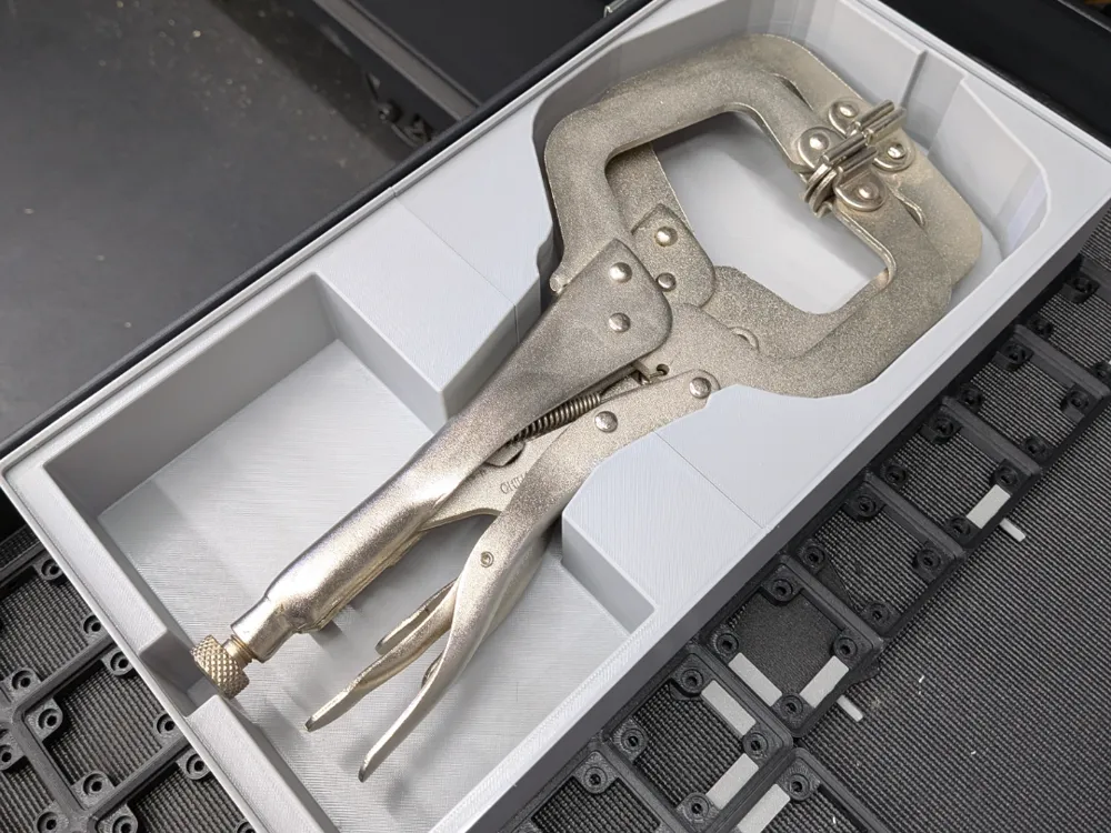 Double C-Clamp Vise Grip Gridfinity Holder by DisownedPenny - MakerWorld