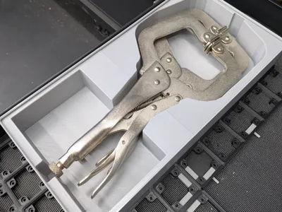 Double C-Clamp Vise Grip Gridfinity Holder by DisownedPenny - MakerWorld