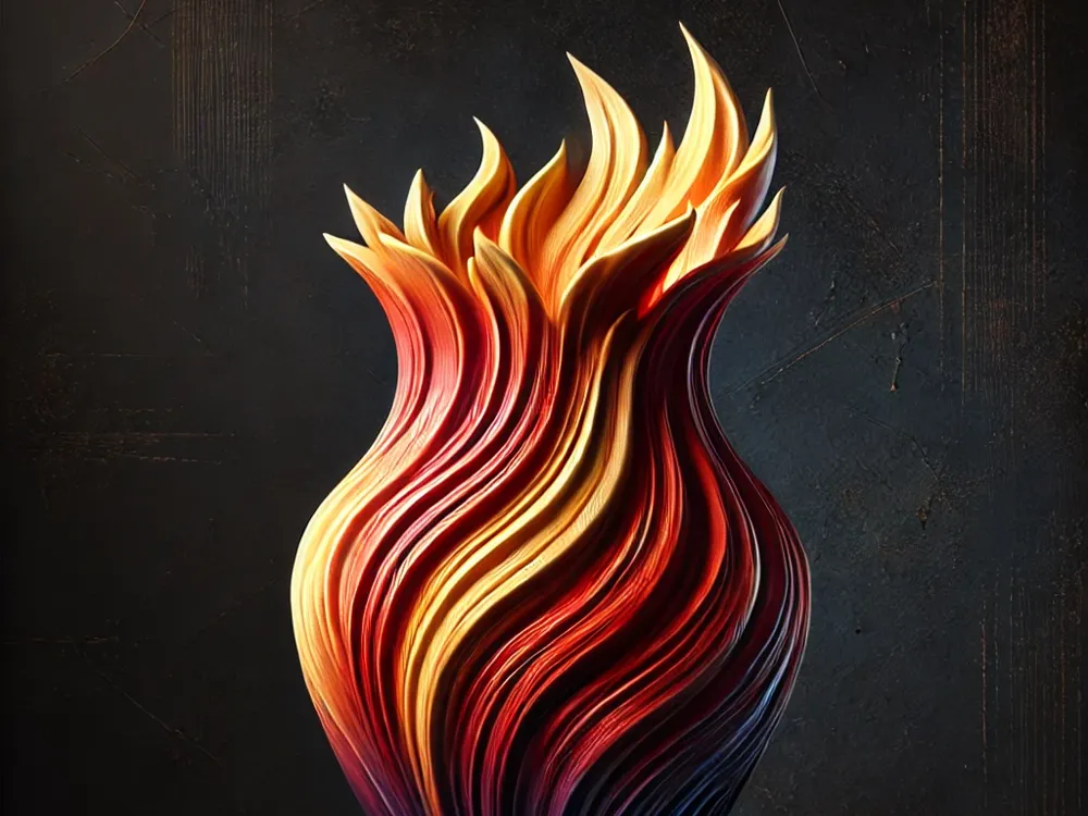 Fire Flower - Vase by InfernalxElite MakerWorld: Download Free 3D Models