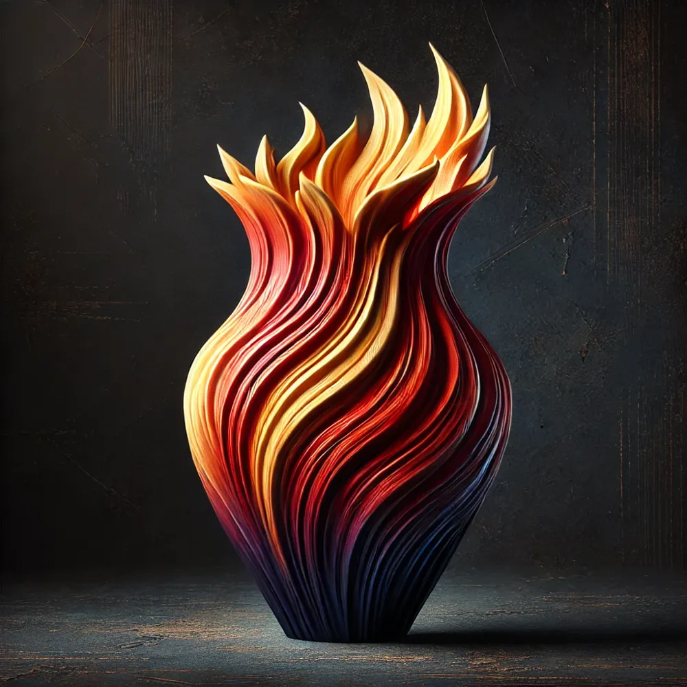 Fire Flower - Vase - Free 3D Print Model - MakerWorld