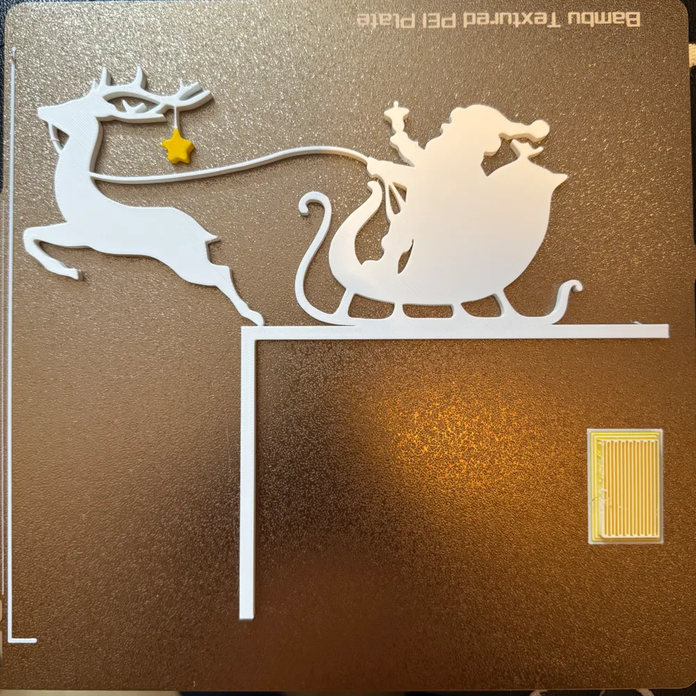 Santa and reindeer Door Corner by Stulli - MakerWorld