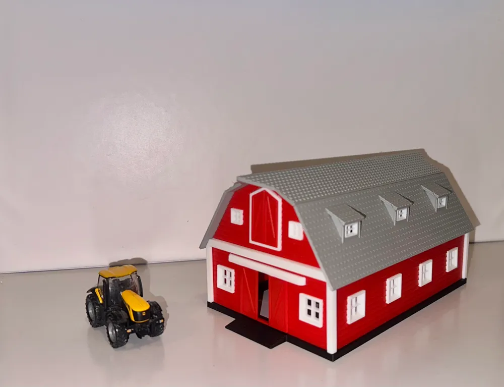 HO Scale Big Red Barn (1:87) - Free 3D Print Model - MakerWorld