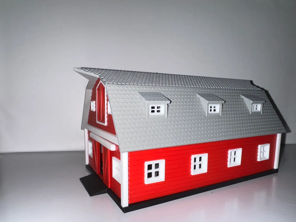 HO Scale Big Red Barn (1:87) - Free 3D Print Model - MakerWorld