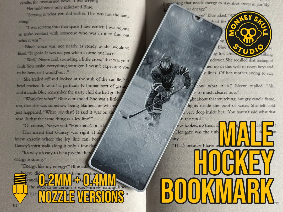 Male Hockey HueForge Bookmark - Free 3D Print Model - MakerWorld