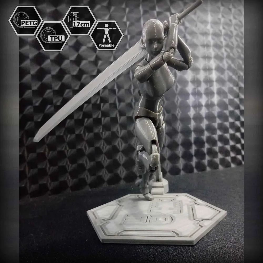 1/10 Scale TPU Articulated Action Figure E.V.A 02 - Free 3D Print Model ...