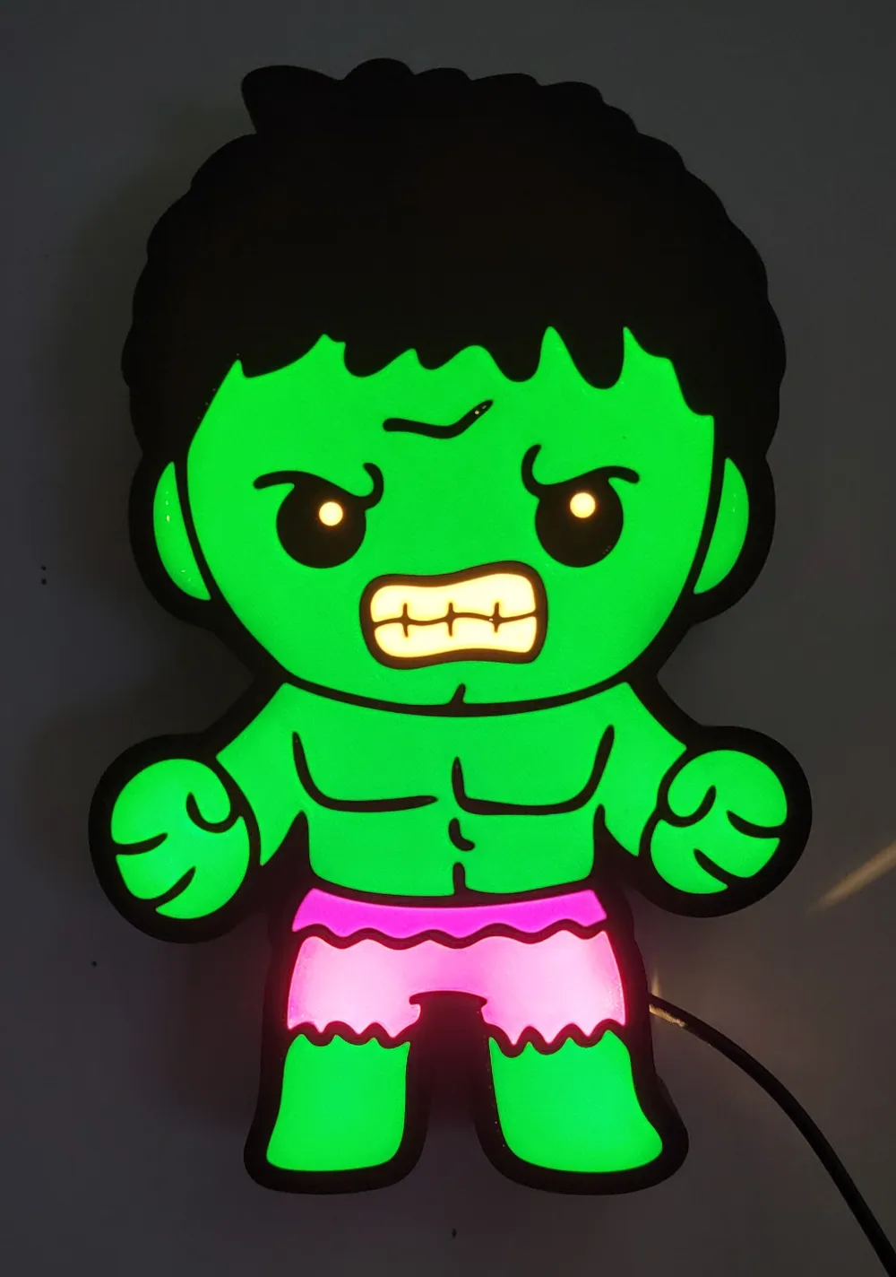 Incredible Hulk Chibi Style LED Lightbox by Ronzo MakerWorld: Download ...