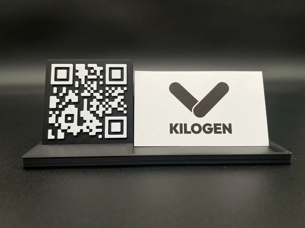 QR Code Business Card Dock (Customizable) - Free 3D Print Model ...